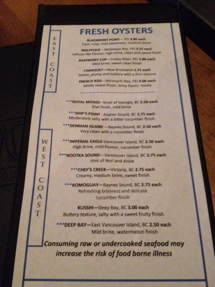 Menu au Vons Steak House pub et bar, Edmonton