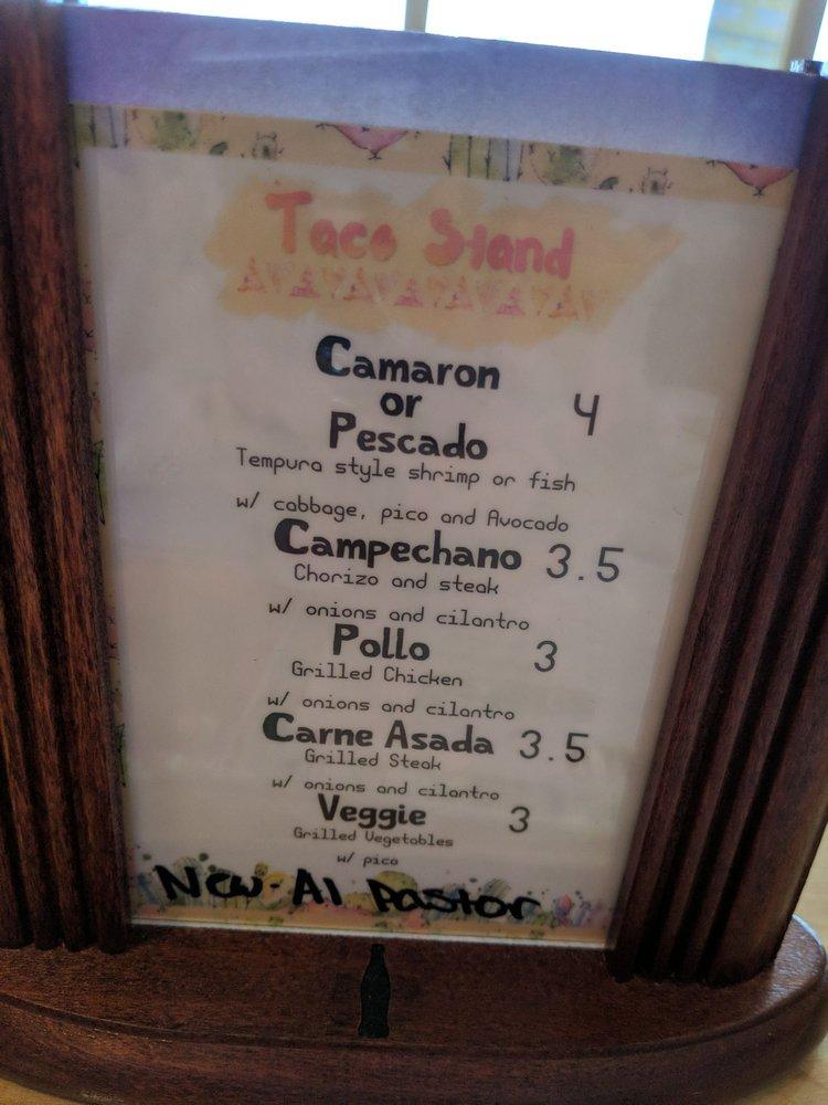 Menu at Happy Cactus Mexican Cocina restaurant, Dunedin