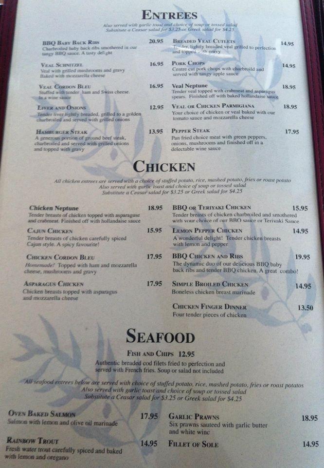 Menu at Piros Family Restaurant, Sundre