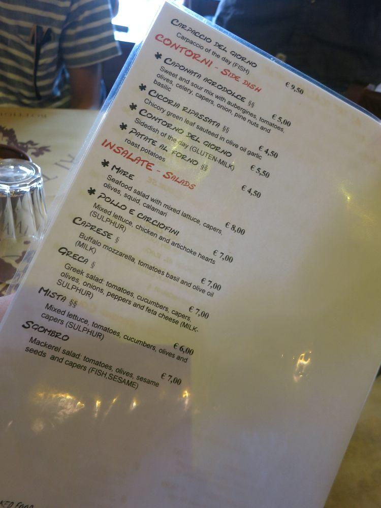 Menu at Ai Tre Scalini pub & bar, Rome, Via Panisperna