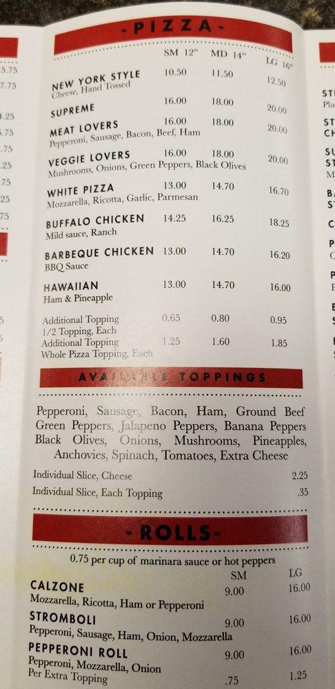 Menu at Middleway Market pizzeria, USA, Middleway Pike