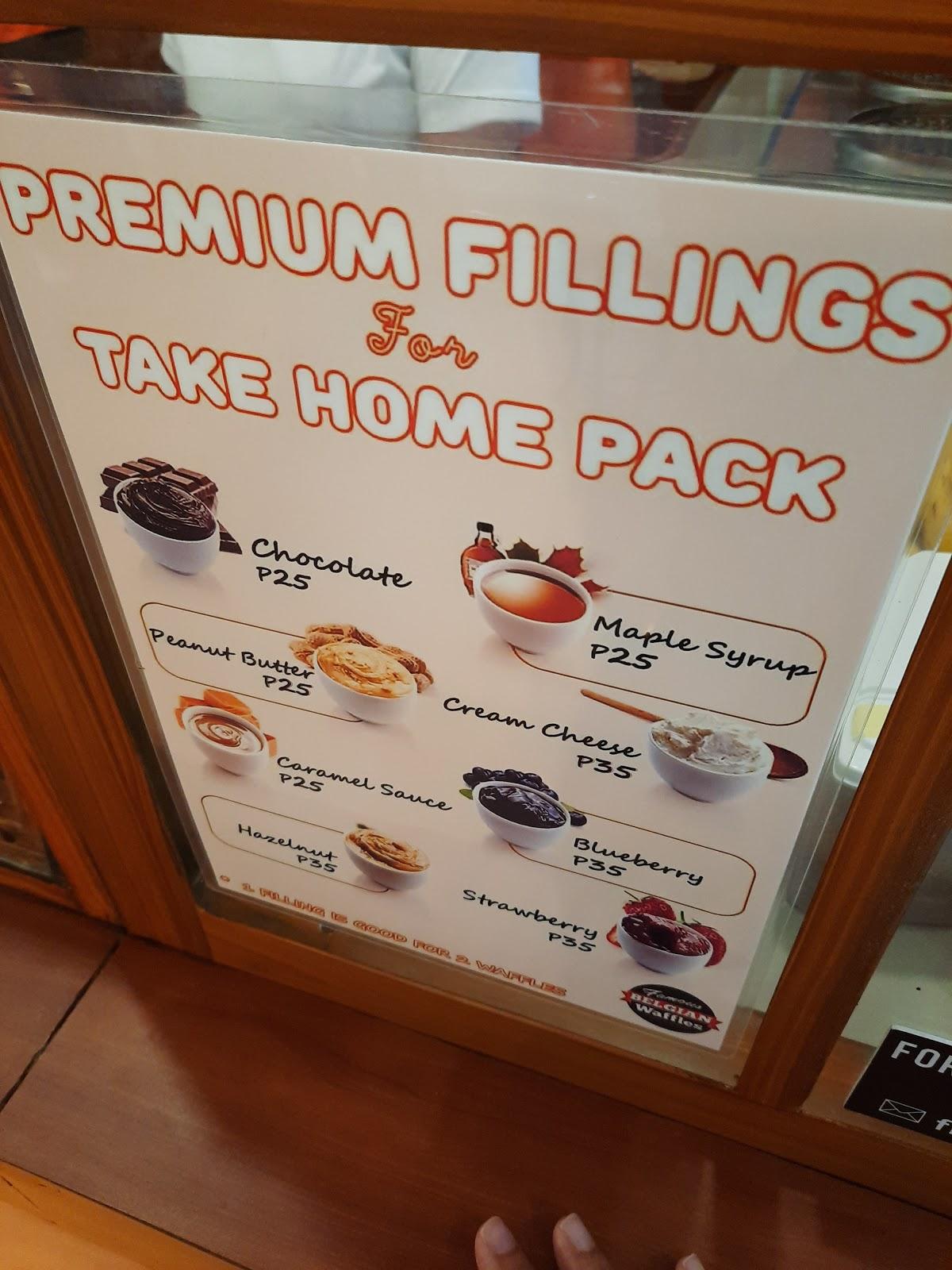 Menu at Belgian Waffle - SM City Butuan, Butuan City