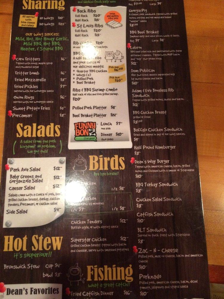 Menu at Park Avenue BBQ Grille, North Palm Beach, 525 U.S. Hwy 1