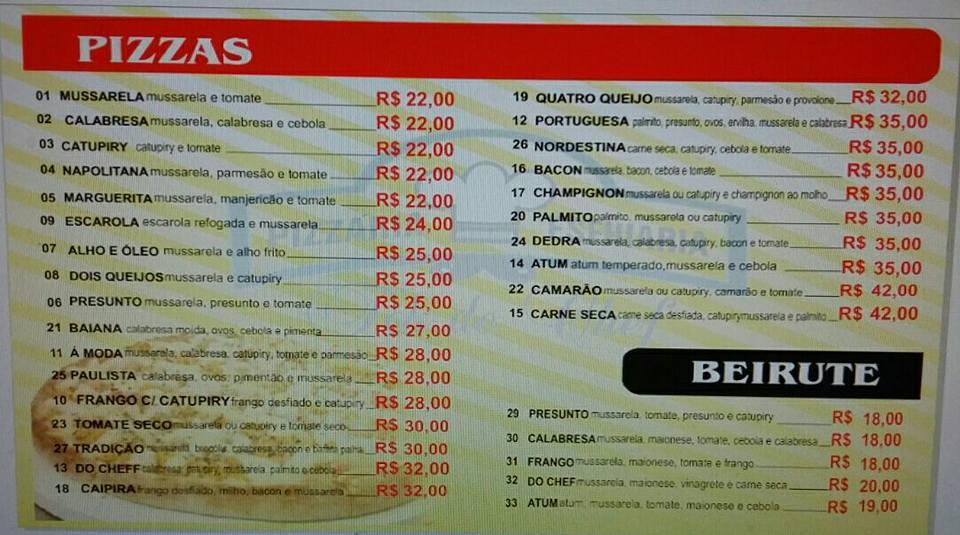 Menu at TOK DE CHEF. restaurant, Cubatão