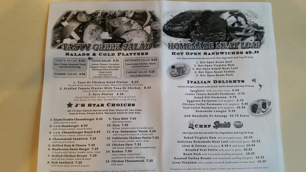 Menu at Gap Diner restaurant, Wind Gap