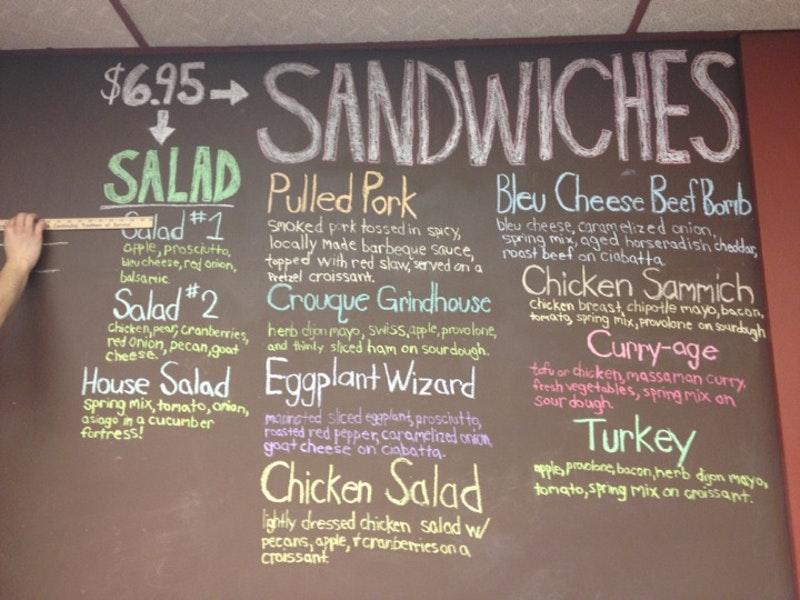 Menu at Grindhouse Cafe, Griffith