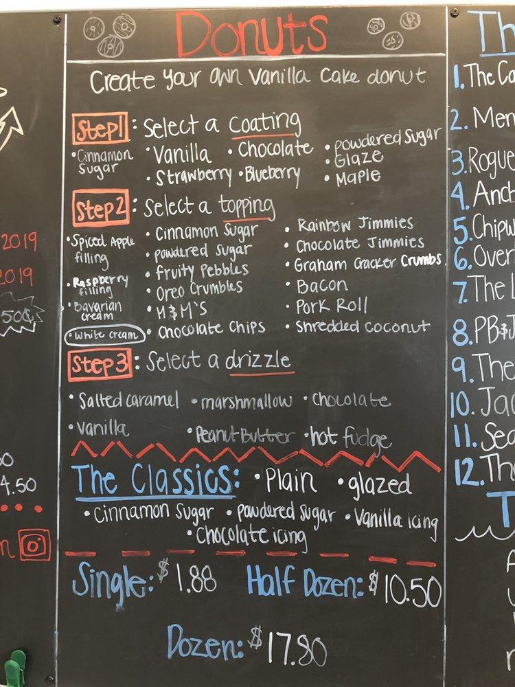 Carta de comida rápida Nauti Donuts, Ocean City