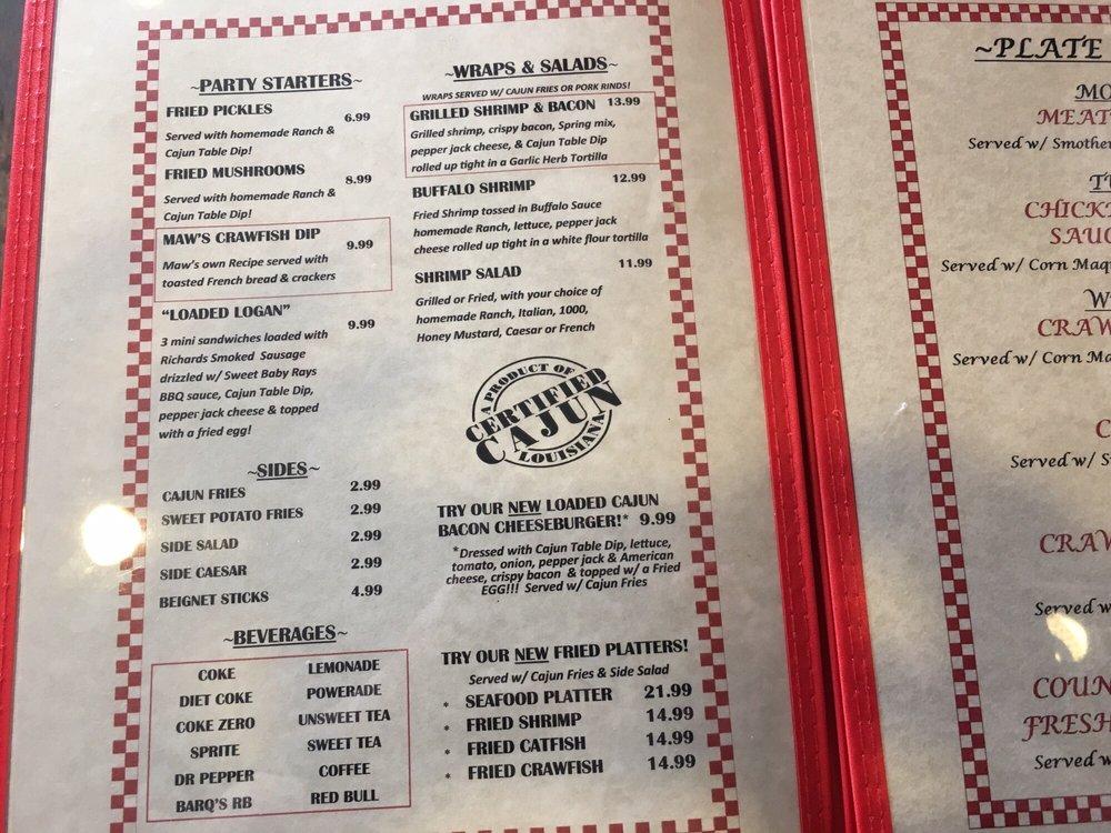 Menu at The Cajun Table restaurant, Lafayette, Ambassador Caffery Pkwy ...