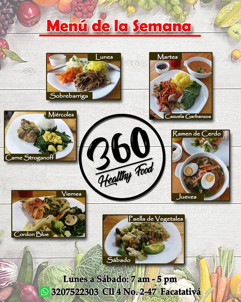 Menu at 360 healthy food restaurant, Facatativá