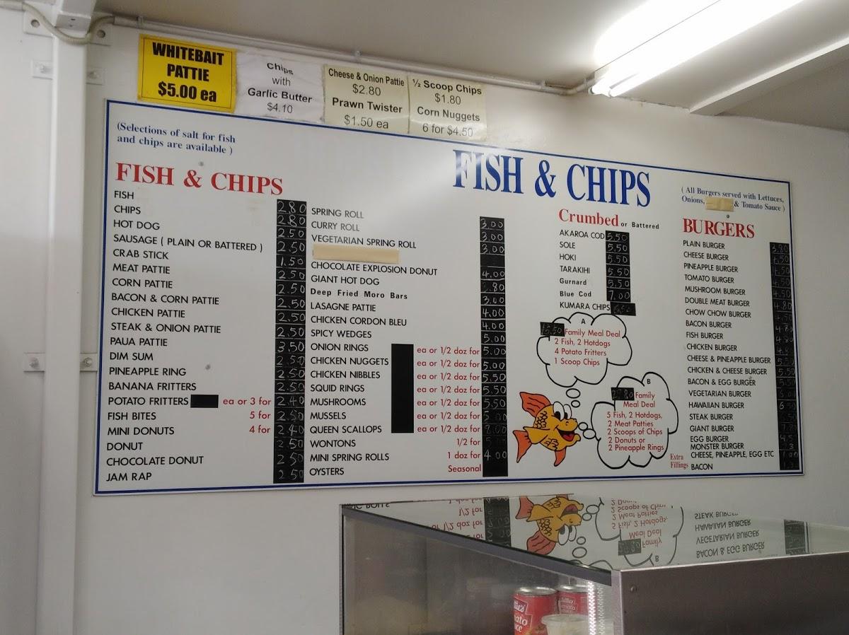 Menu at A1 Seafoods restaurant, Christchurch
