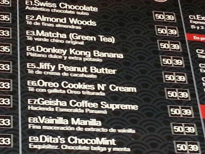 Menu at Cassava Roots, North Prado restaurant, Mexico City, Avenida ...