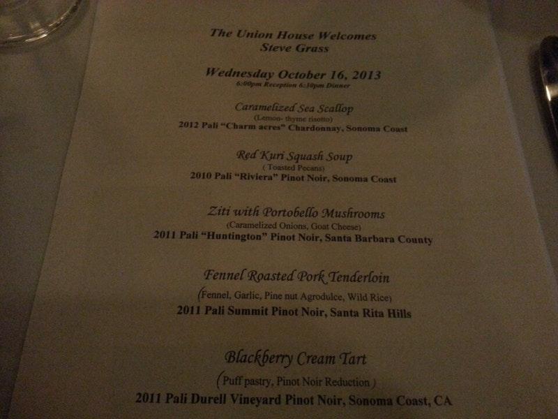 Menu at Union House restaurant, Genesee Depot