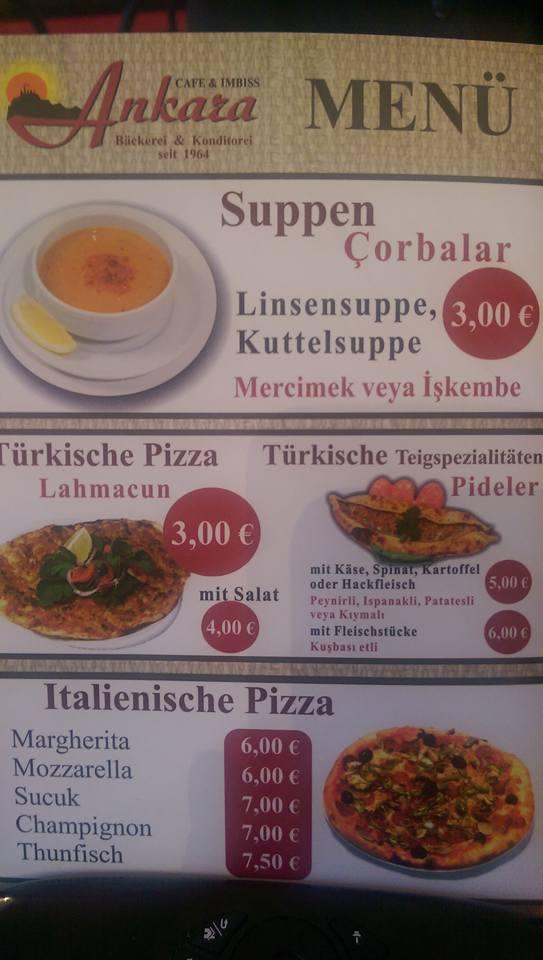 Speisekarte von Ankara Pastanesi cafe, Nürnberg