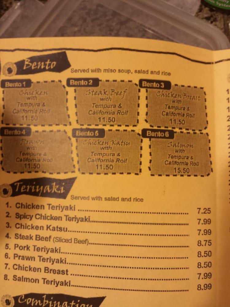 Menu at Kami Teriyaki restaurant, Monroe, Fryelands Blvd #135