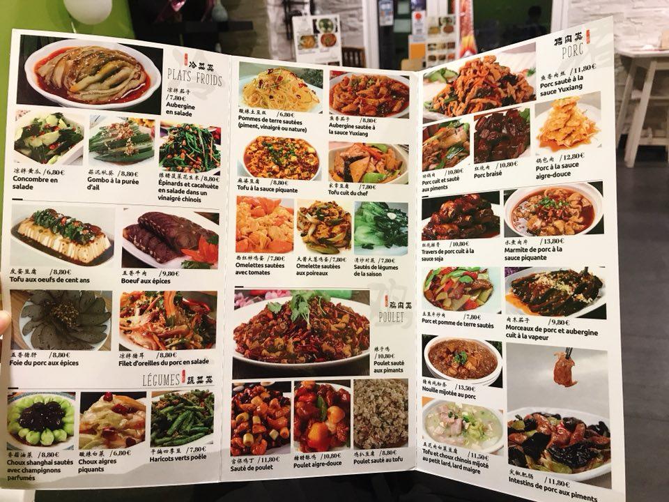 Menu au CHEZ CHEF LI 李小厨 restaurant, Bordeaux