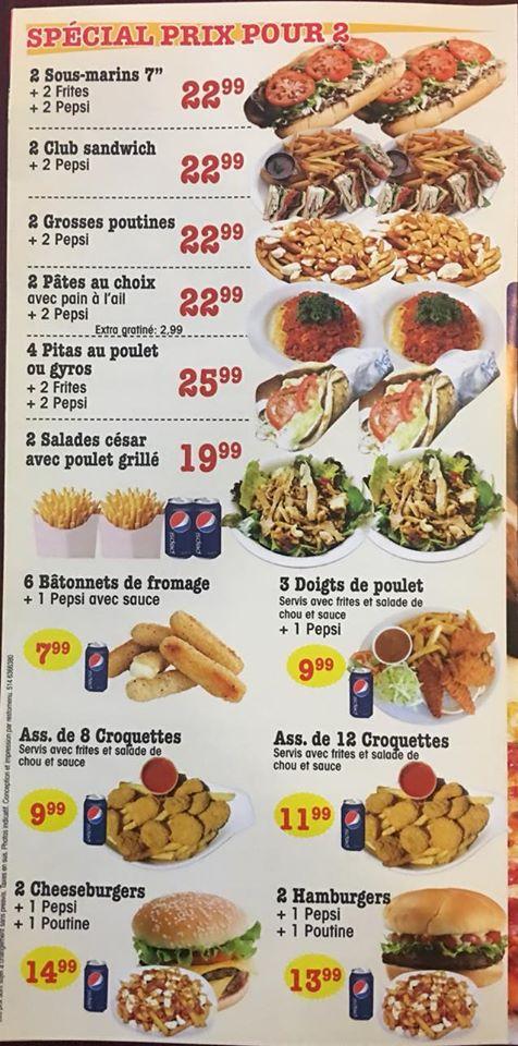 Menu au Restaurant le Grand Héron, Saint-Jérôme