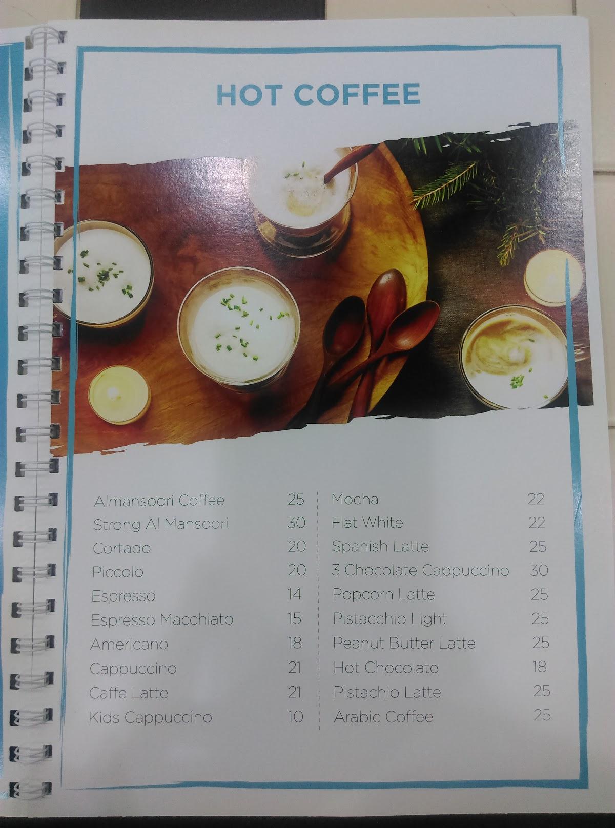 Menu at San Francisco Coffe Company ADNOC Marabe al Dhafra restaurant ...