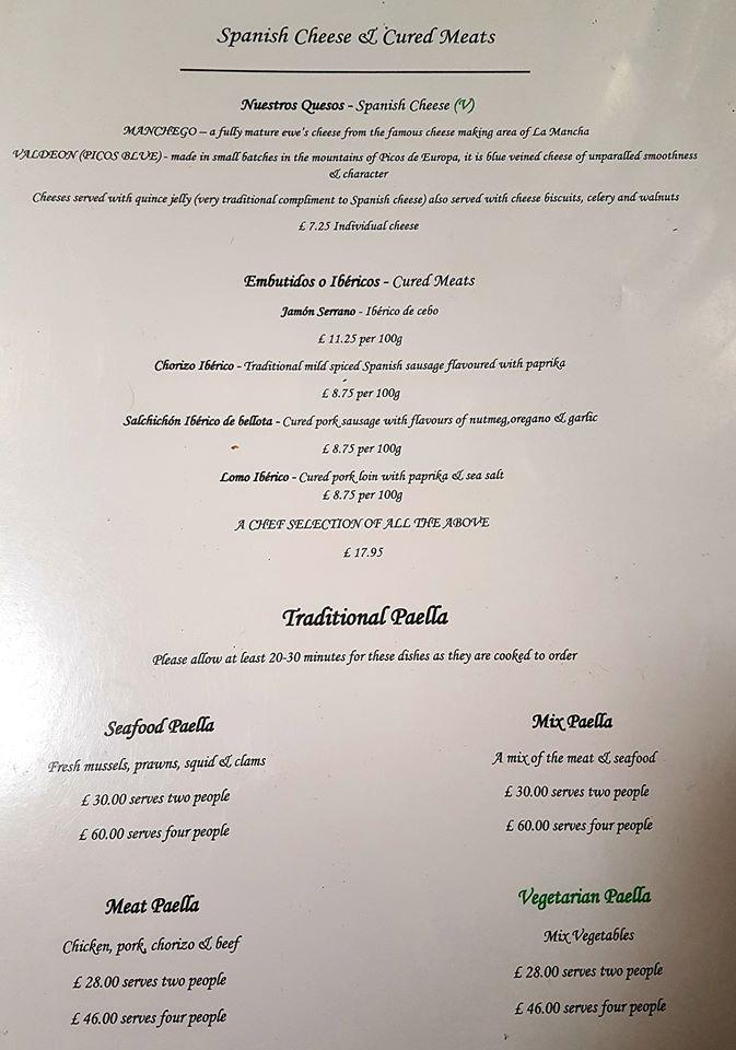 Menu at Tafarn Y Gader pub & bar, Dolgellau