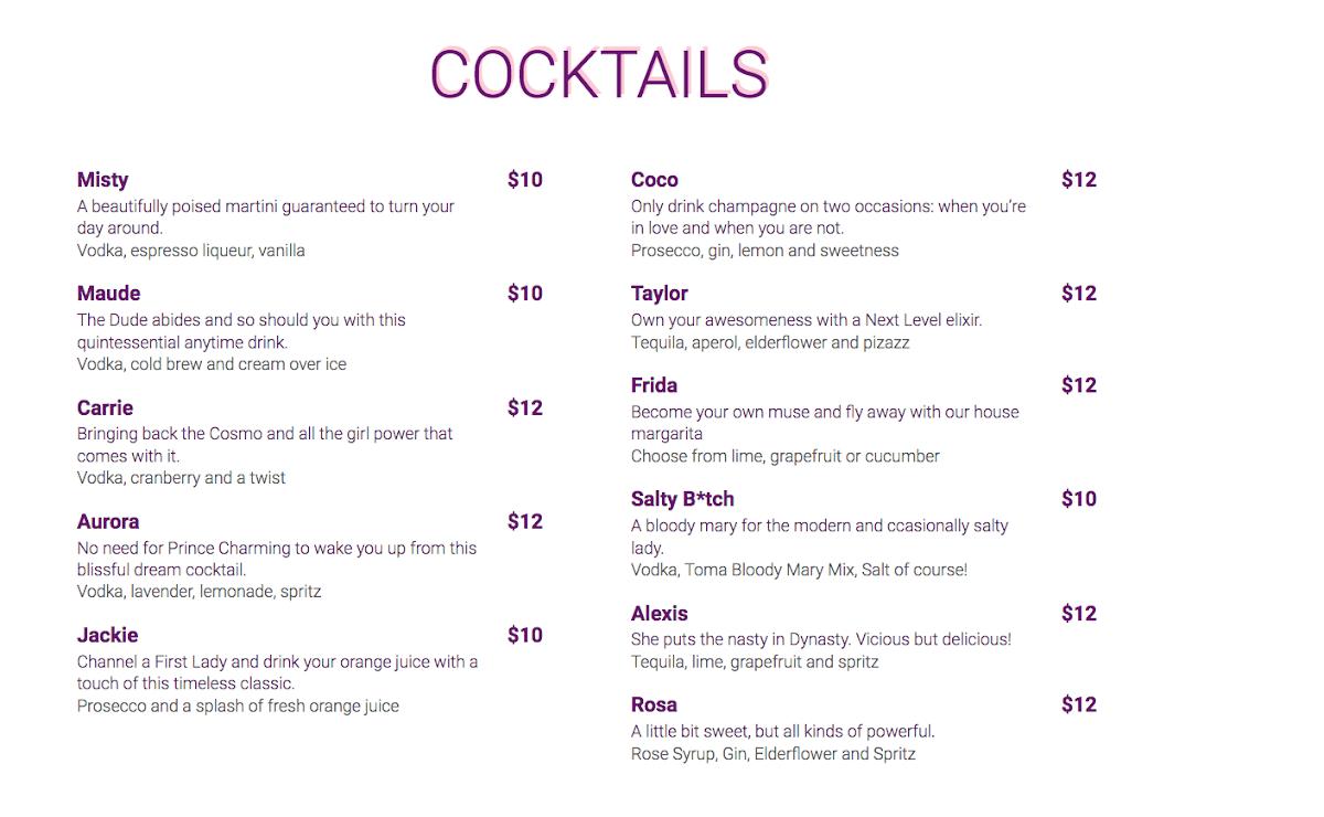 Menu at Palette Cafe, Schenectady
