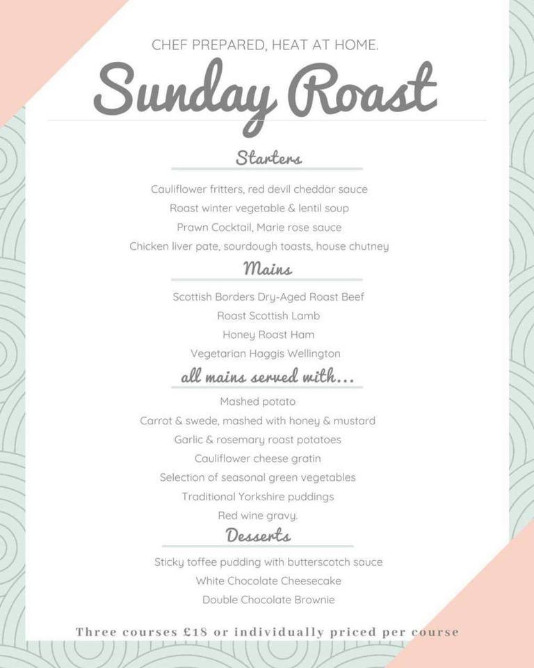 Menu at The Sun Inn pub & bar, Dalkeith, Lothian Bridge