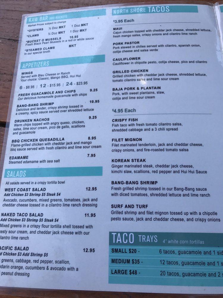 Menu at Whales Tale restaurant, Northport, 81 Fort Salonga Rd Unit A