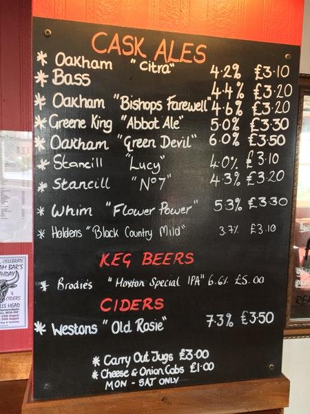 Menu at The Black Bulls Head pub & bar, Belper