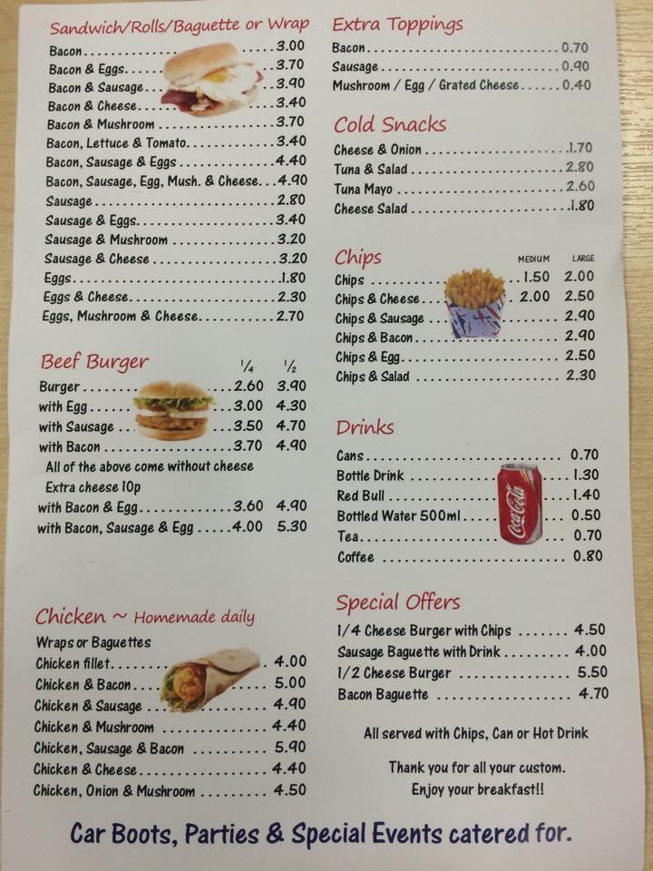 Menu at Chef Snack Bar, Basingstoke