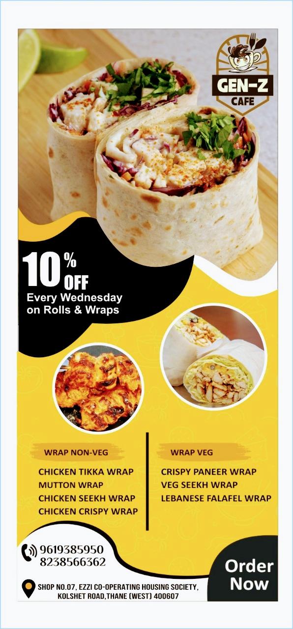 Menu at Gen z- cafe, Thane