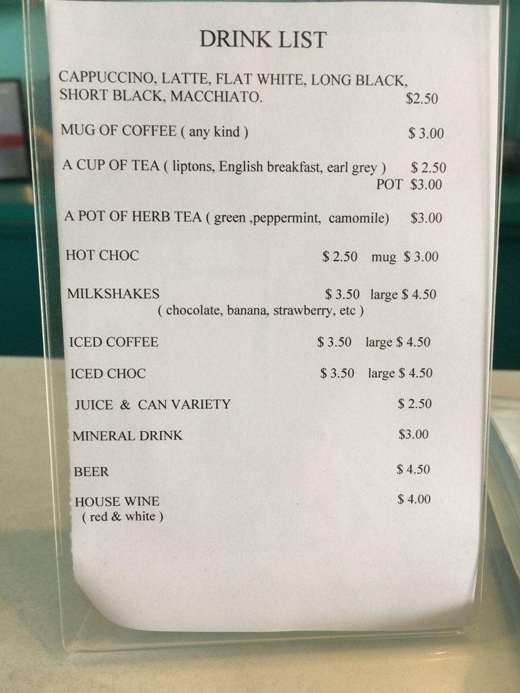 Menu at Jerrys Cafe, Bentleigh East