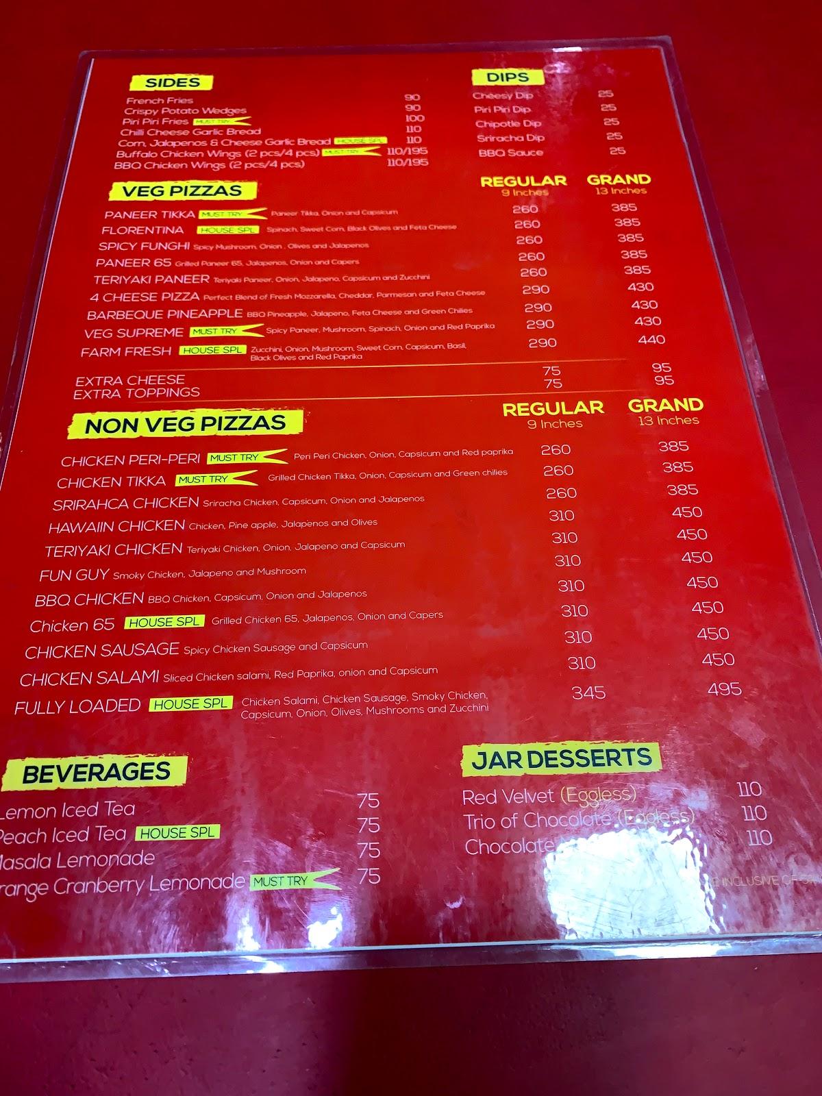 Menu at PizzaBoy - Wood Fired Bistro Porur, Chennai