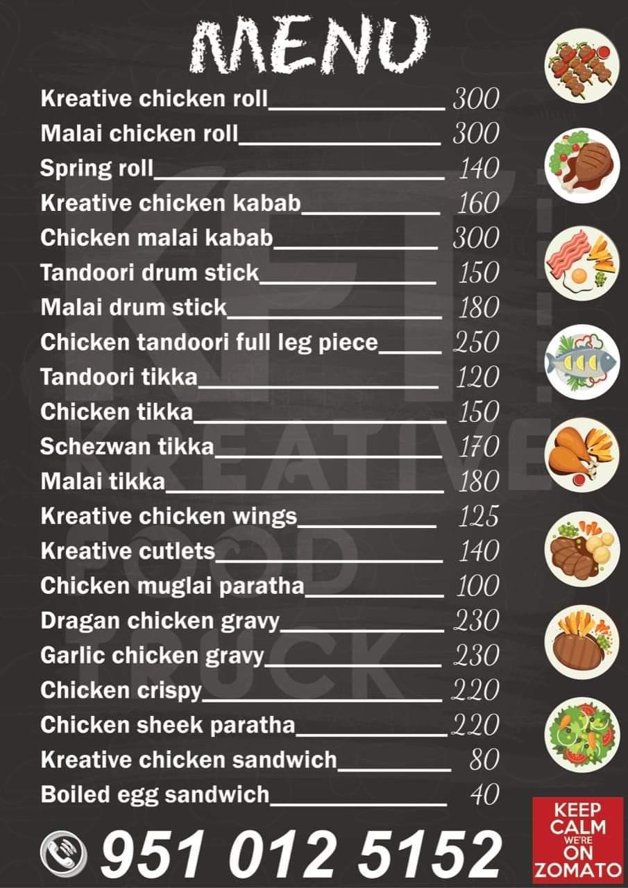 Menu at Al Mubarak restaurant, Manmad