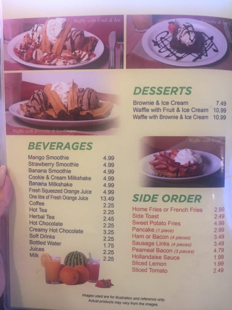 Menu at Scrumptious restaurant, Richmond Hill