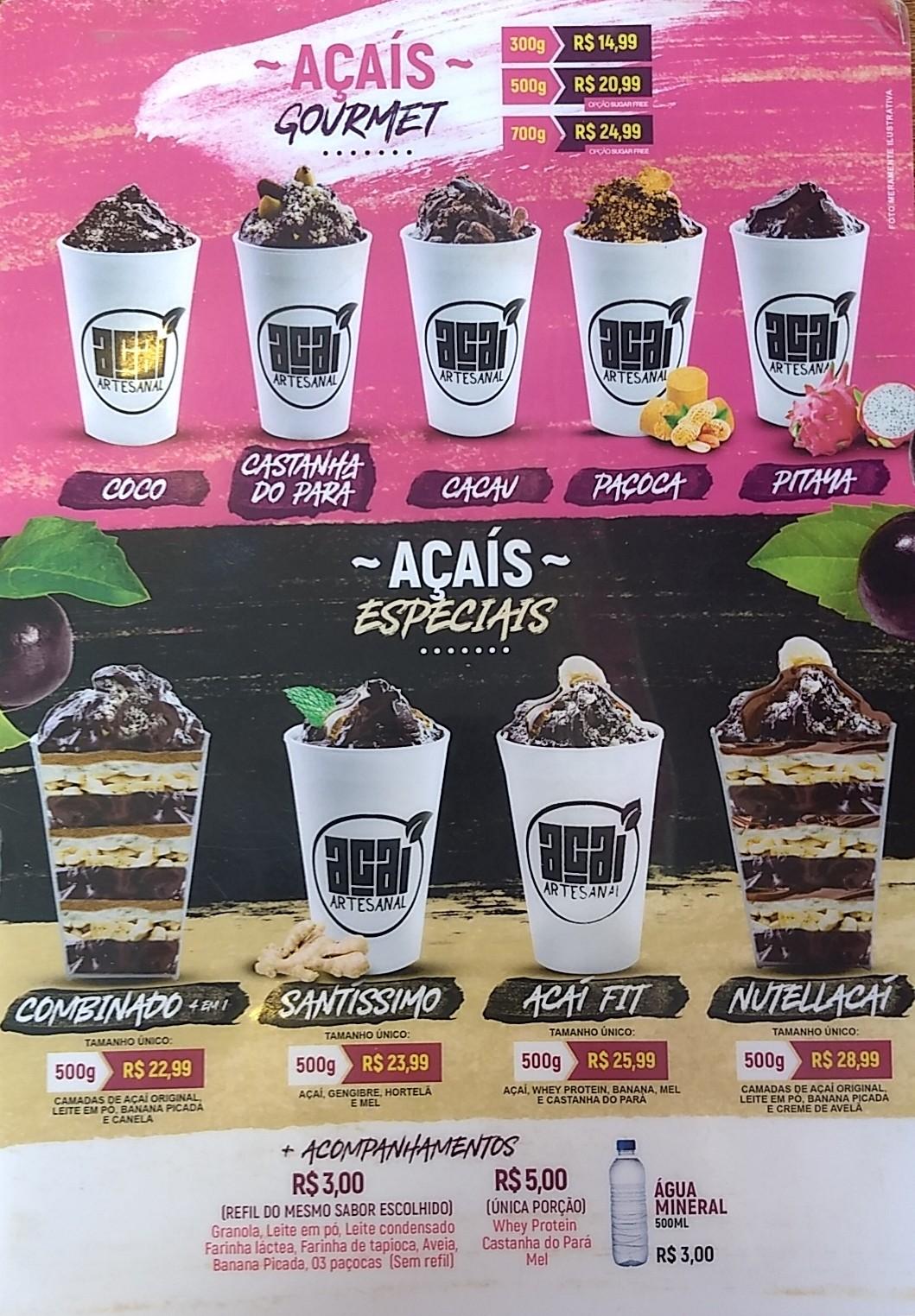 Menu em Açaí artesanal pub & Bar, Brasília, Asa Norte CLN 402 BL E LJ 16