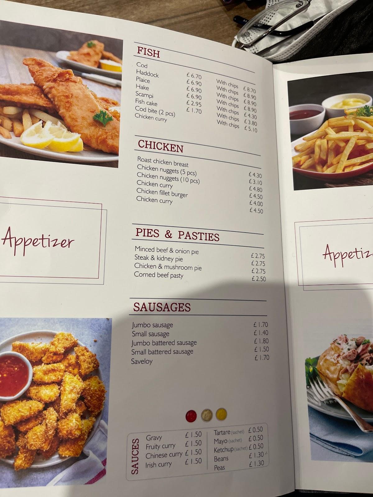Menu at Codfather & The Pearl Restaurant, Blackwood