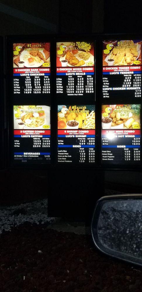 Menu at Luci's Chicken & Rice restaurant, DeSoto