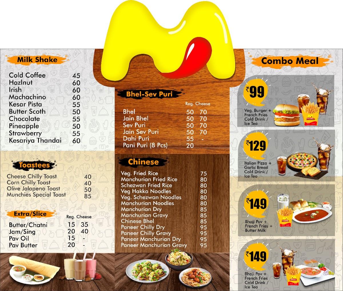 Menu at Munchies Bite, Jamnagar