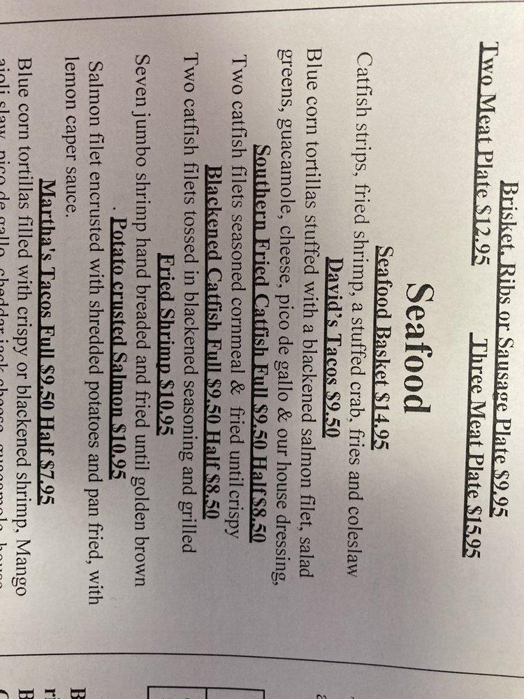 Menu at Rio Ranch Cafe, Kerrville