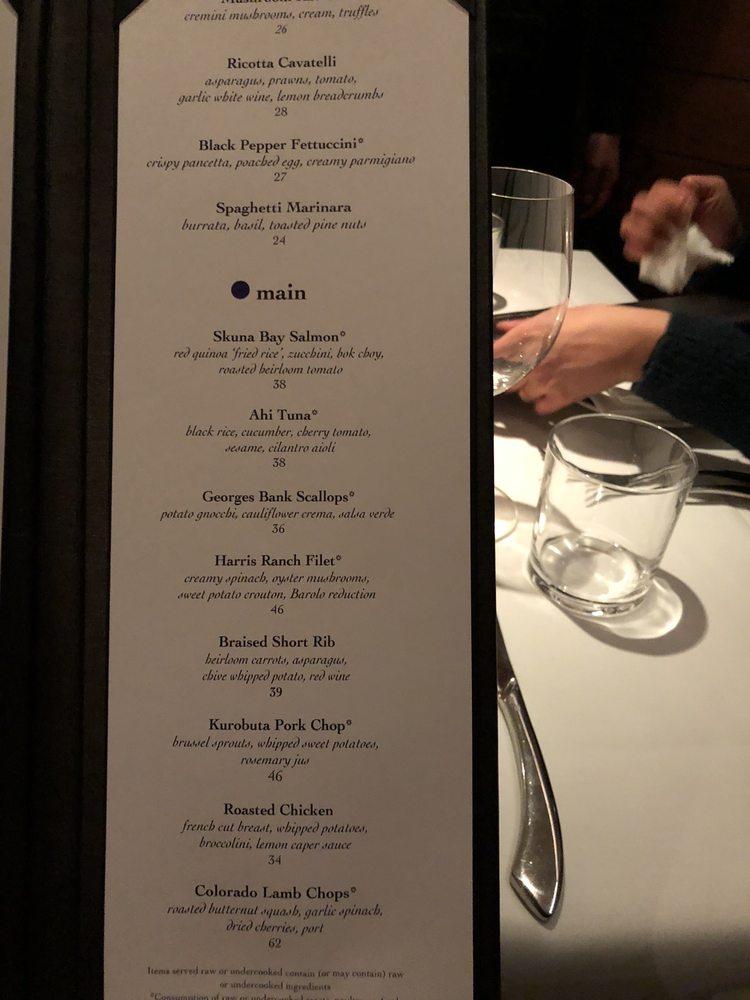 Menu at Ellina pub & bar, Aspen