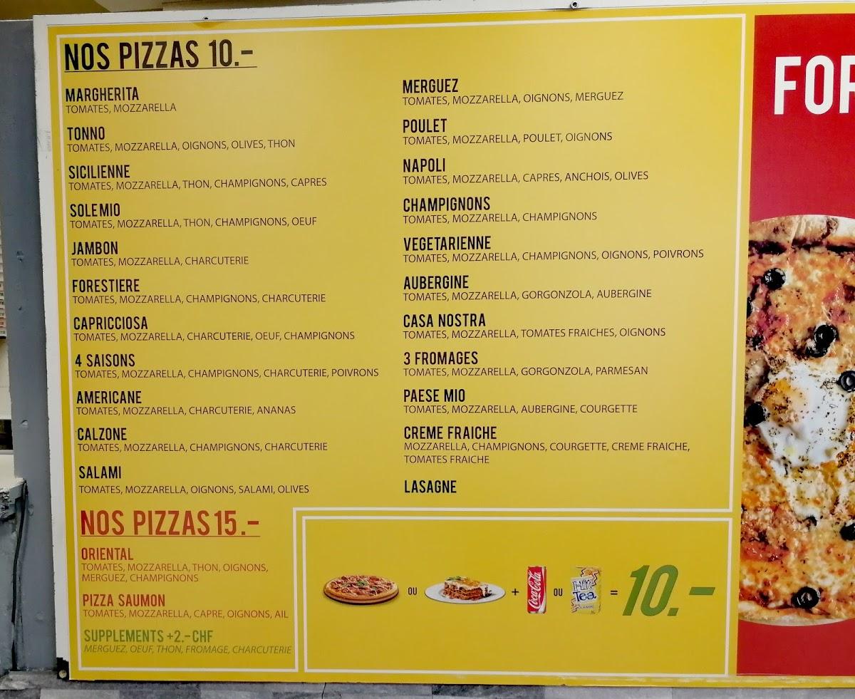 Menu au Formule 10, Genève