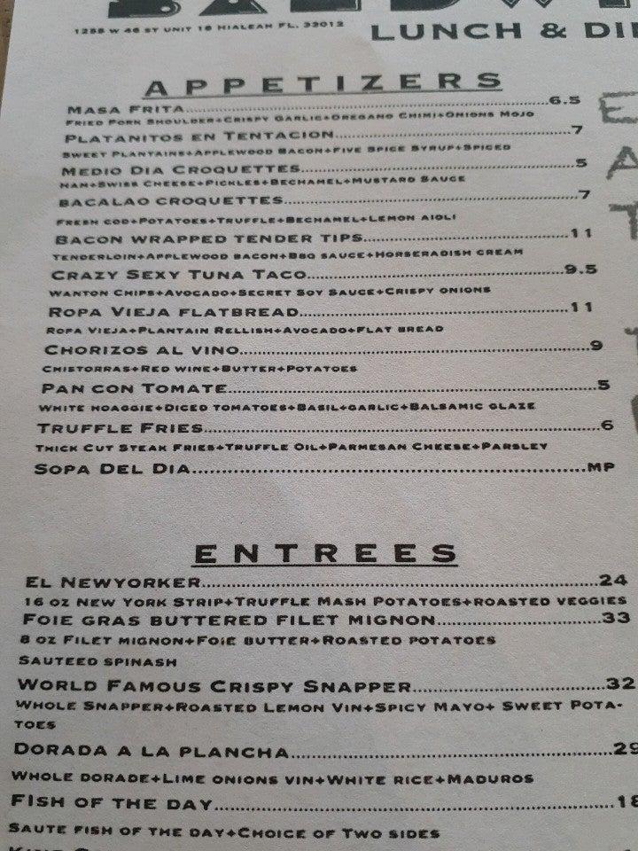 Menu at El Patio Live Restaurante, Hialeah