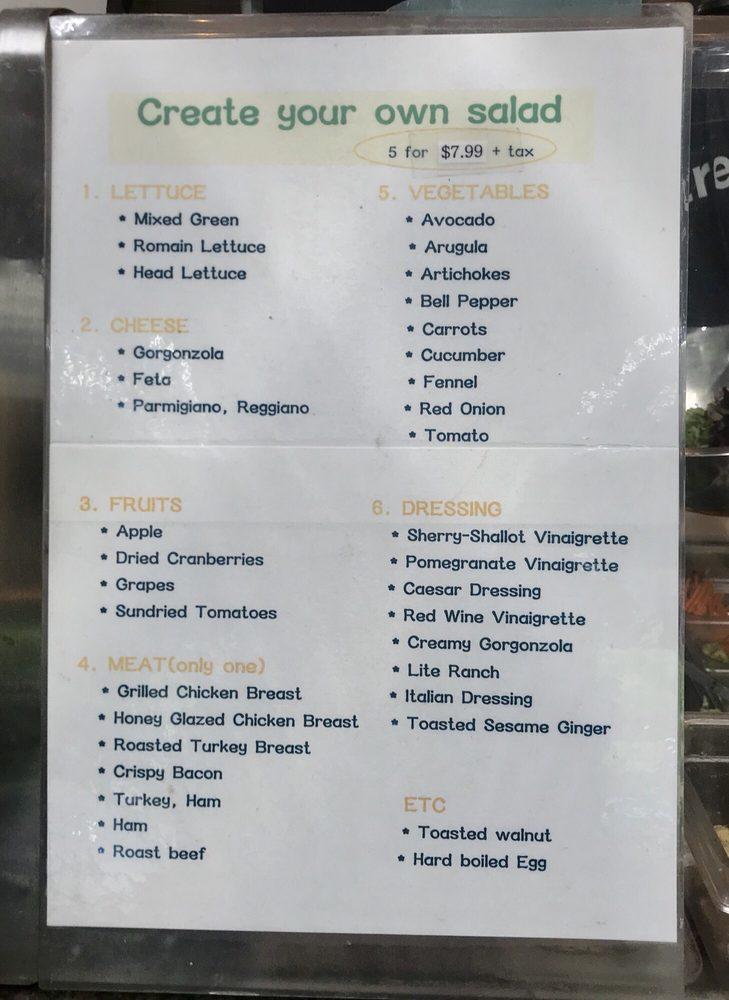 Menu at Hampden Cafe, Bethesda