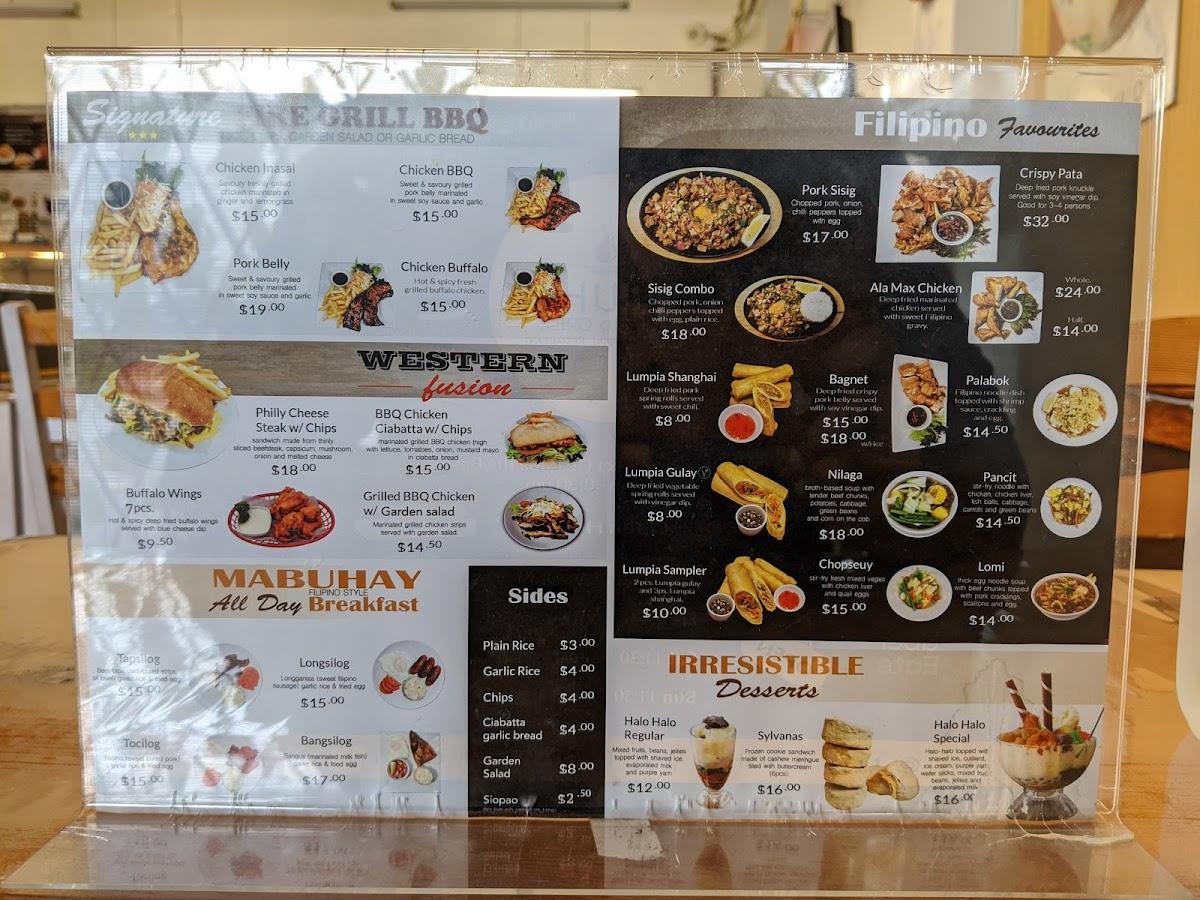 Menu at Mabuhay Bbq and Grill, Hamilton