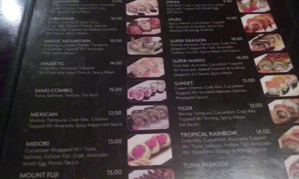 Menu at Osaka Japanese Steak & Sushi Bar, Alamo Heights, Broadway