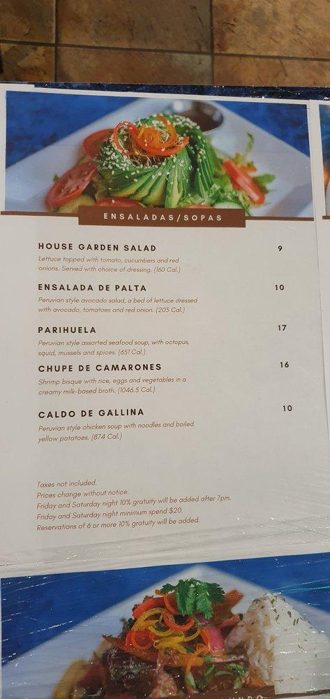 Menu at Aldo's Restaurant, Toronto