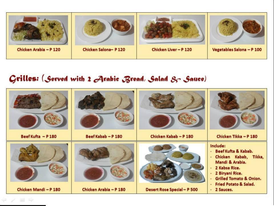 Menu at Desert Rose Resto Iligan restaurant, Iligan City