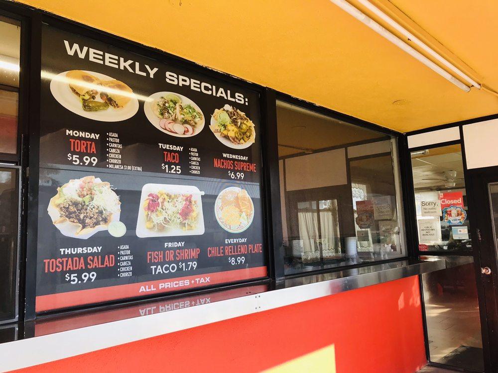 Menu at Mr Piggies Taqueria restaurant, Covina