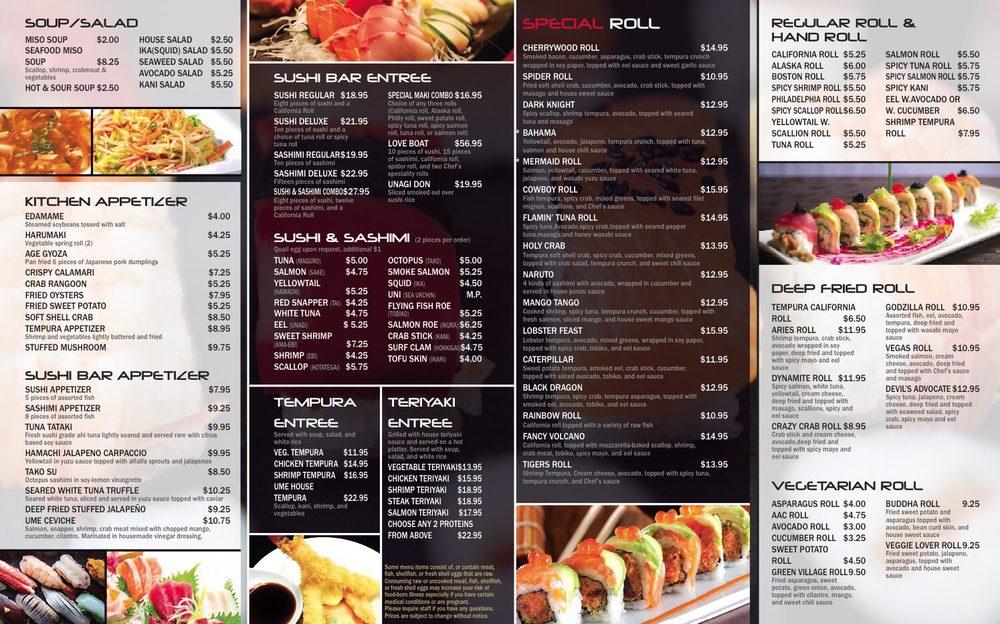 Menu at Ume Asian Cuisine restaurant, Grosse Ile Township