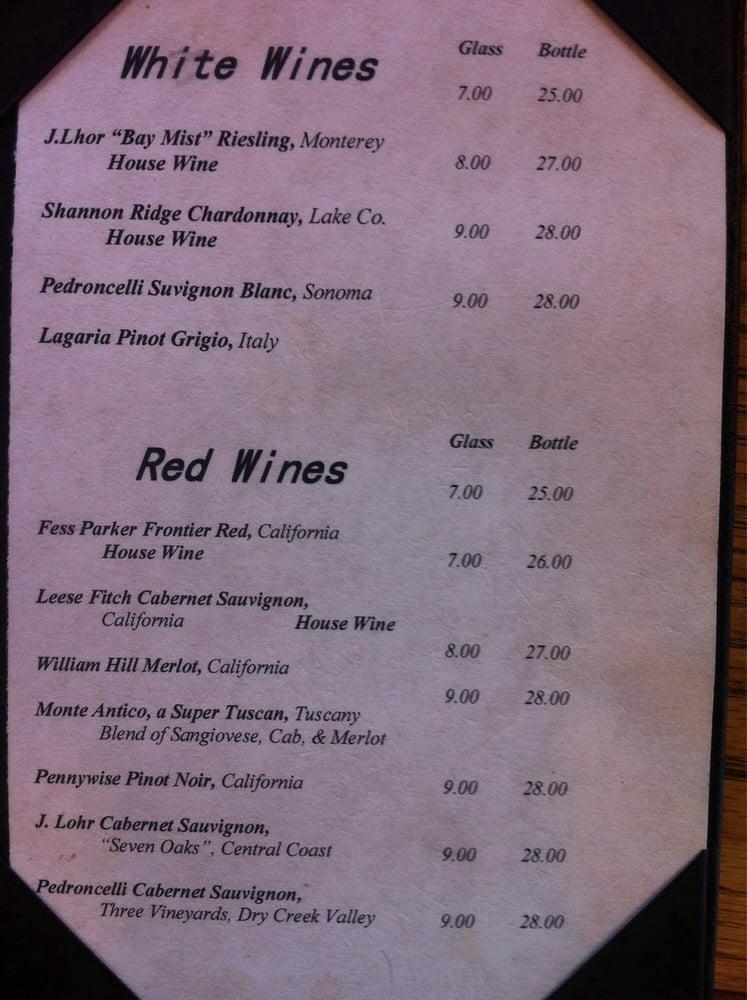 Menu at Totem Cafe, Lone Pine