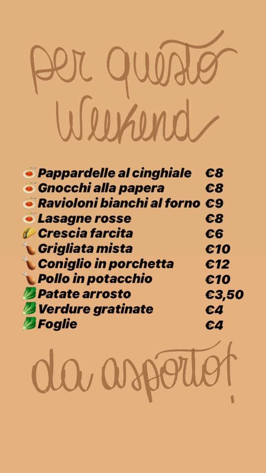 Carta del restaurante Trattoria Alocco, Offagna