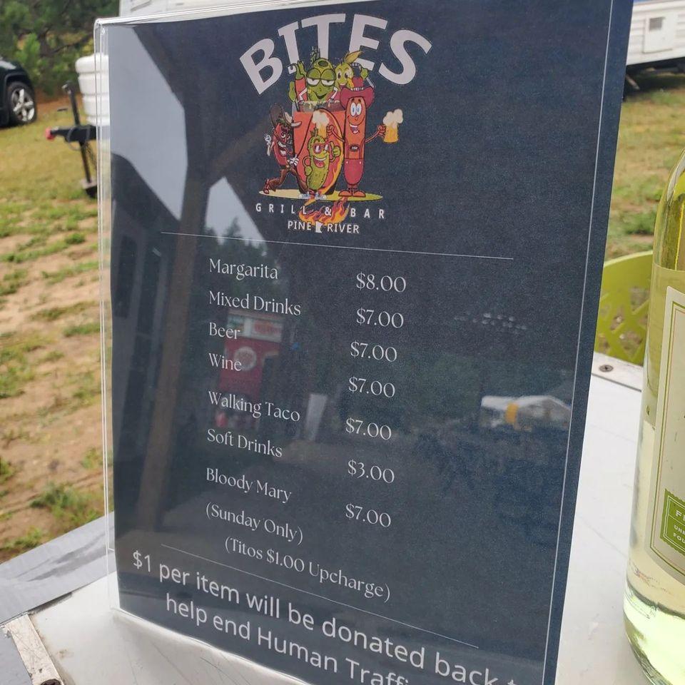 Menu at Bites Pub & Grub, Pine River